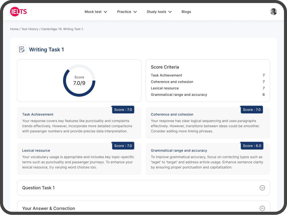 Free Online IELTS Mock Tests: Computer Based, AI Scoring | OneIELTS